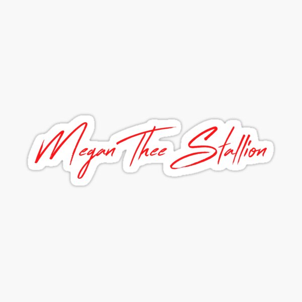 "Megan Thee Stallion logo" Sticker for Sale by andyrewth | Redbubble