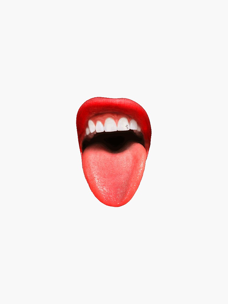 "Megan Thee Stallion tongue logo" Sticker by andyrewth | Redbubble