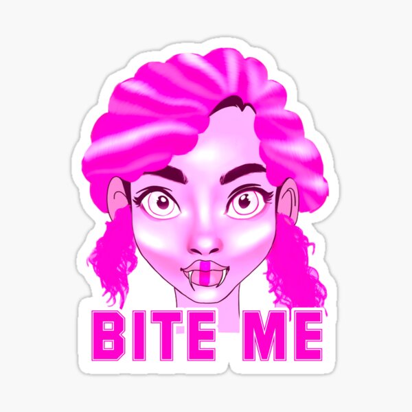 "Bite ME Sticker" Sticker by CrypticSolar | Redbubble