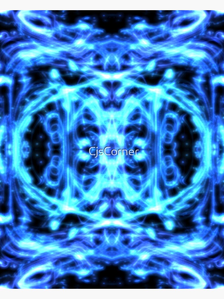 "Mr. Blue Fire Flame" Poster for Sale by CjsCorner | Redbubble