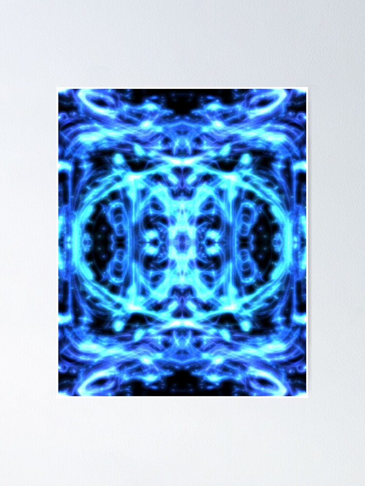 "Mr. Blue Fire Flame" Poster for Sale by CjsCorner | Redbubble