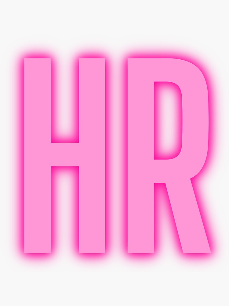 "HR Pink Glow " Sticker for Sale by JGVentures | Redbubble