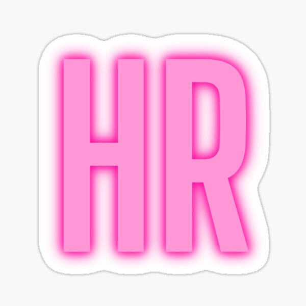 "HR Pink Glow " Sticker for Sale by JGVentures | Redbubble