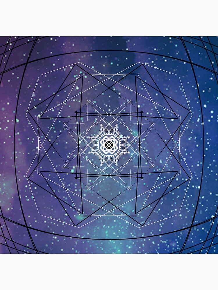 "Geometric Space design" Sticker by SpacePanda17 | Redbubble