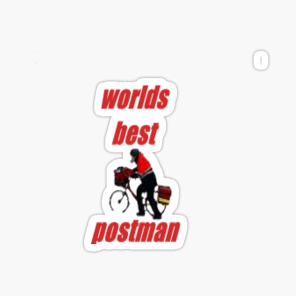 "worlds best postman" Sticker for Sale by nigejohn | Redbubble
