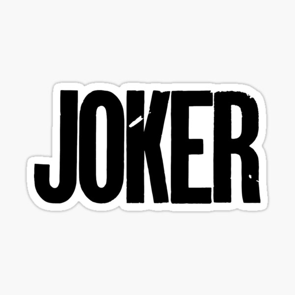 "Joker word black edition" Sticker for Sale by BzDesign11 | Redbubble