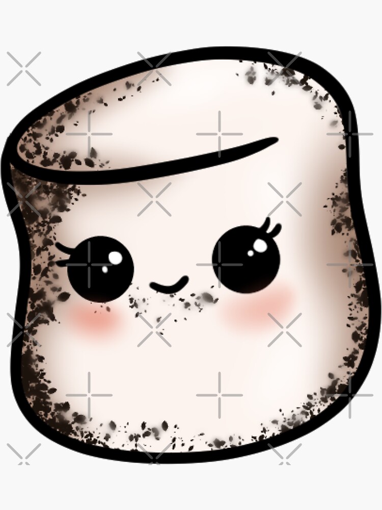 "Large Toasted Marshmallow" Sticker for Sale by Just-Cline | Redbubble