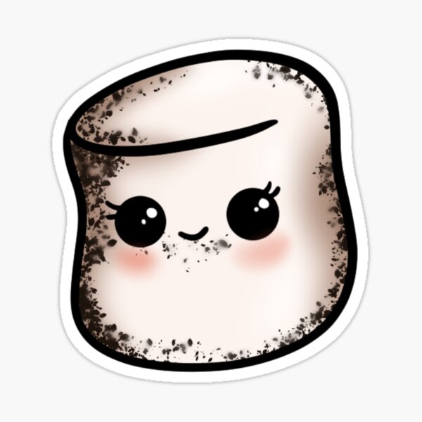 "Large Toasted Marshmallow" Sticker for Sale by Just-Cline | Redbubble