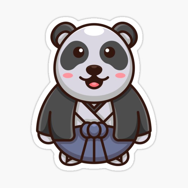 "Cute panda japanese theme" Sticker for Sale by Wawadzgnstuff | Redbubble