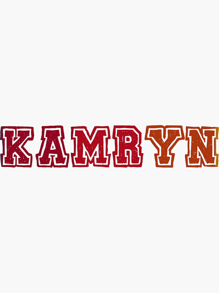 "KAMRYN" Sticker for Sale by ruviogevio | Redbubble