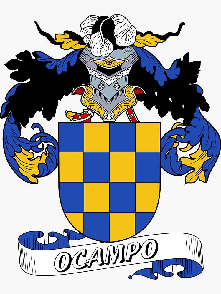 "Ocampo" Sticker for Sale by HaroldHeraldry | Redbubble