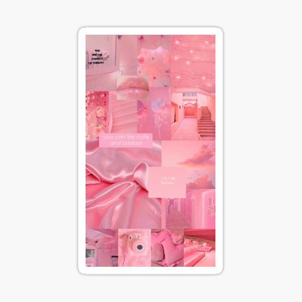 "pink aesthetic collage" Sticker for Sale by celestivl | Redbubble