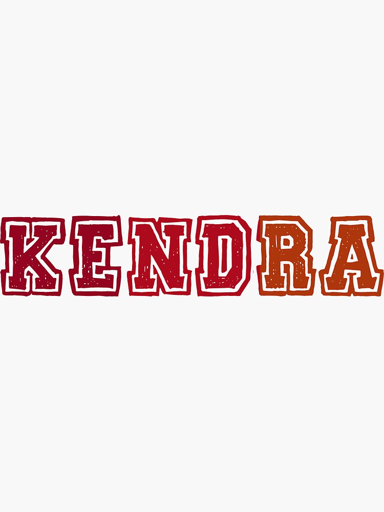 "KENDRA" Sticker for Sale by ruviogevio | Redbubble