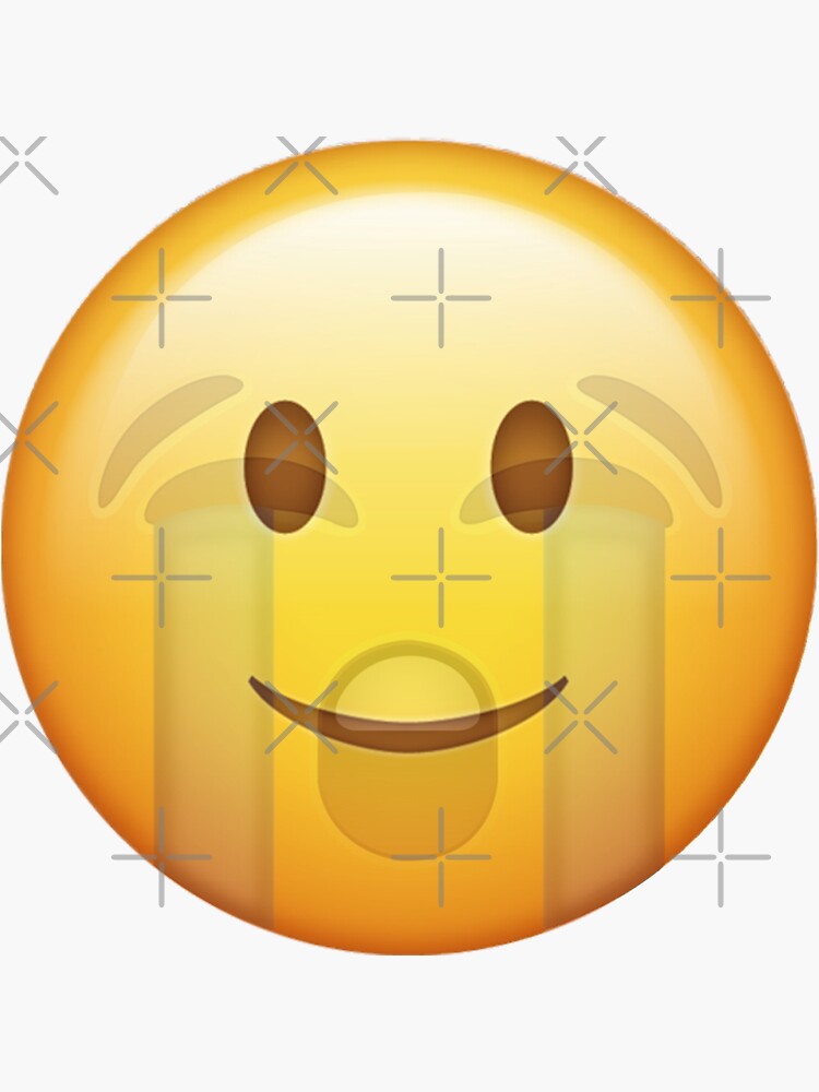 "smiled but cry inside" Sticker for Sale by venus-ian | Redbubble