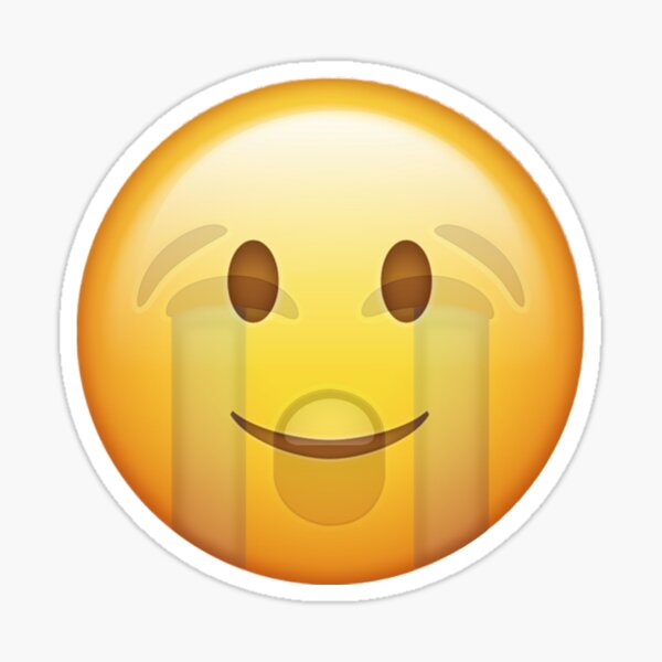 "smiled but cry inside" Sticker for Sale by venus-ian | Redbubble