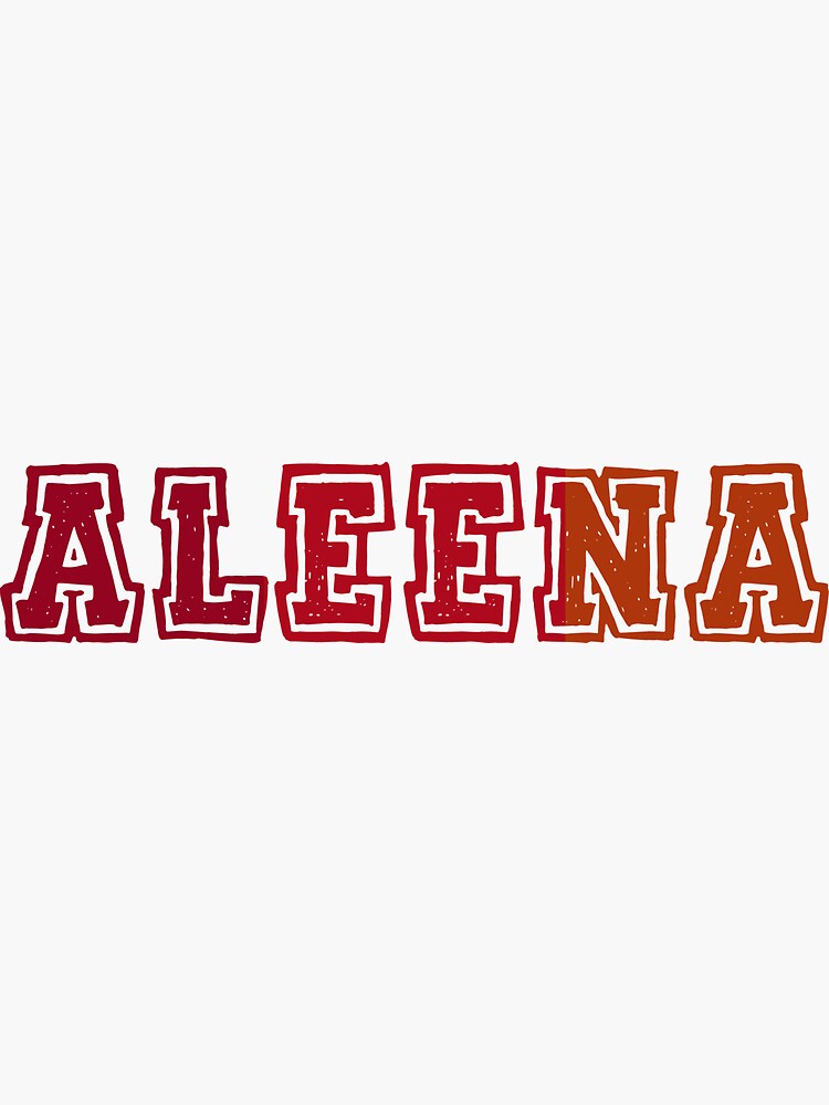 "ALEENA" Sticker for Sale by ruviogevio | Redbubble