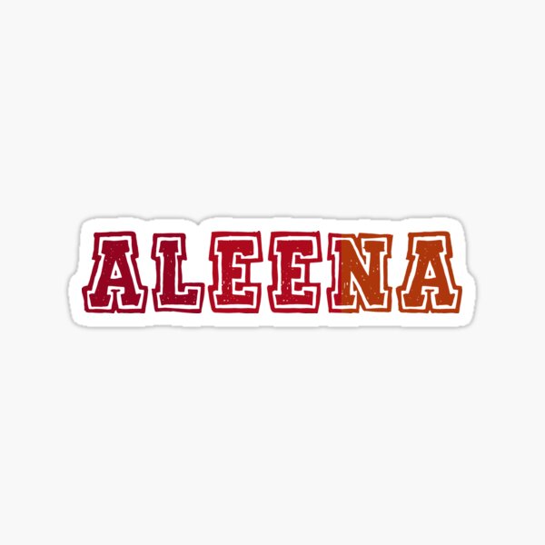 "ALEENA" Sticker for Sale by ruviogevio | Redbubble