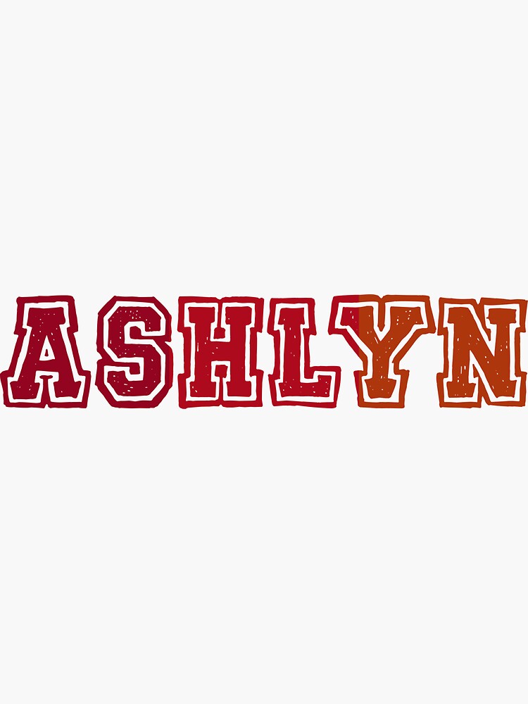"ASHLYN" Sticker for Sale by ruviogevio | Redbubble