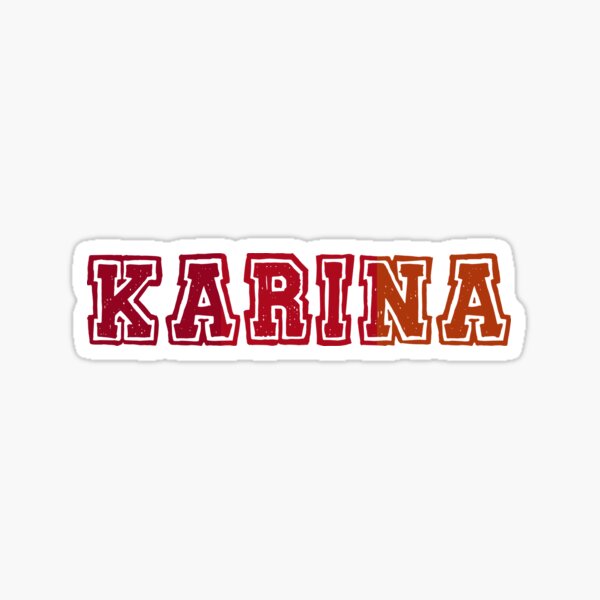 "KARINA" Sticker for Sale by ruviogevio | Redbubble