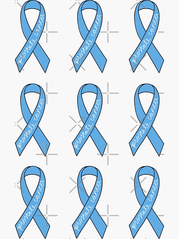 "Prostate cancer awareness ribbons" Sticker for Sale by StickinTogether ...