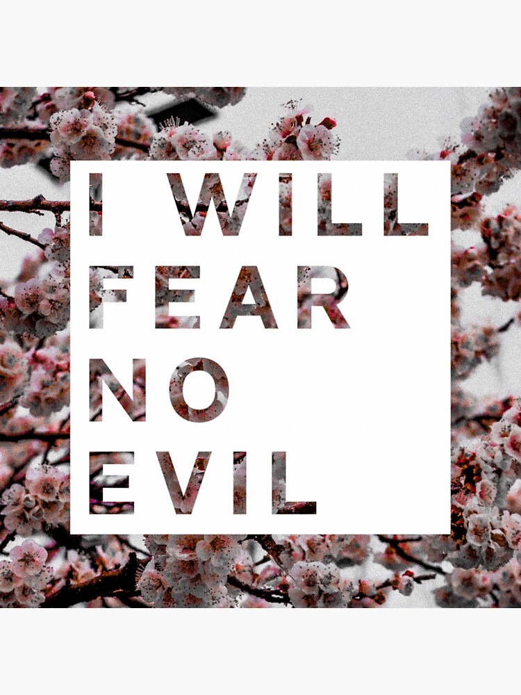 "Psalm 23 Fear No Evil Christian Bible Verse Art" Poster by ...