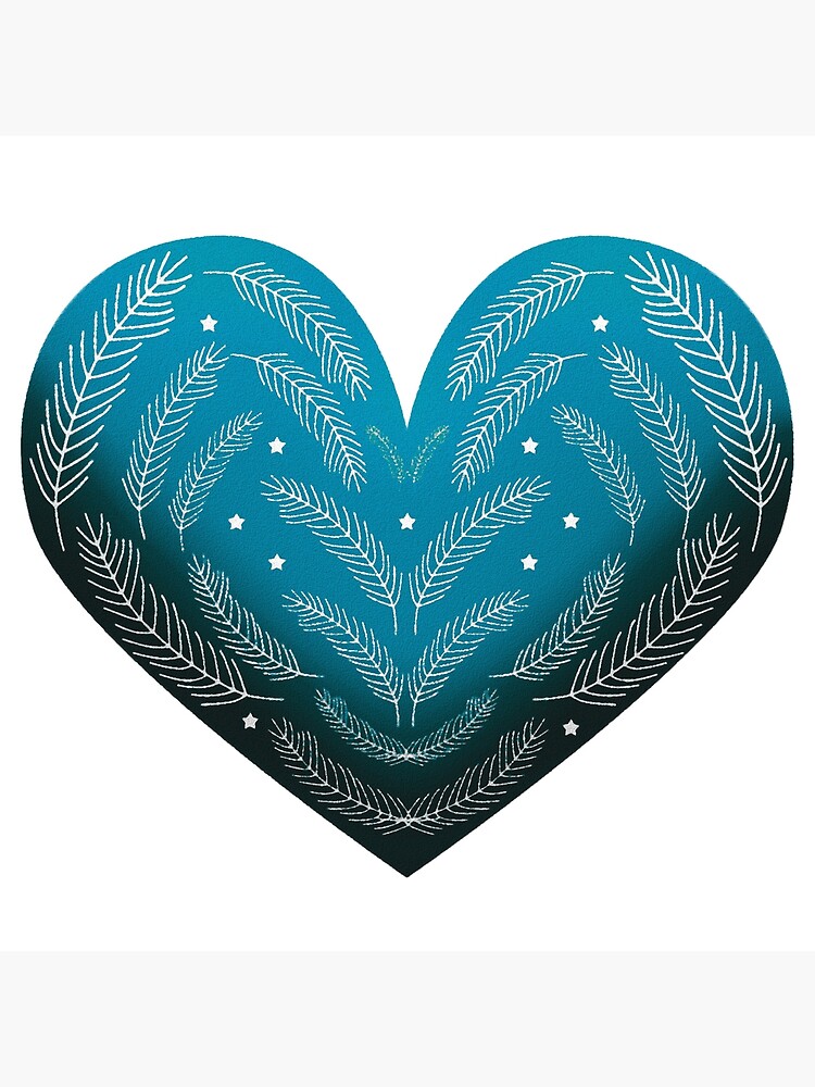 Póster «Corazón de apariencia texturizada azul turquesa verde azulado ...