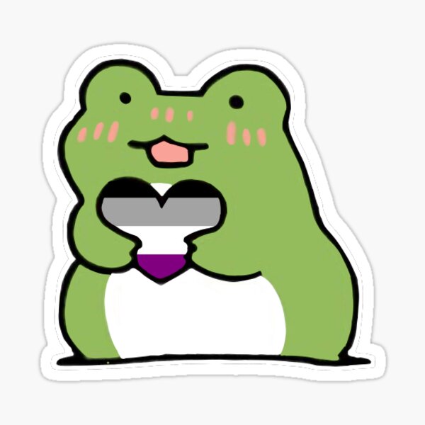 "a green frog with ace flag " Sticker for Sale by Leloely- | Redbubble