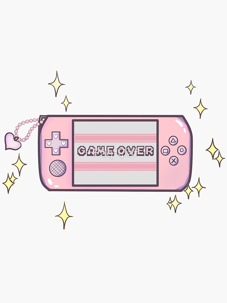 Pegatina «Pegatina "Game Over" Kawaii Cute Aesthetic Gamer Girl» de Faq ...