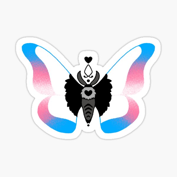 " LGBT+ Moth (Trans) " Sticker for Sale by ScooterNoodle | Redbubble