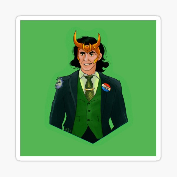 "President Loki Print" Sticker for Sale by artbyavasai | Redbubble