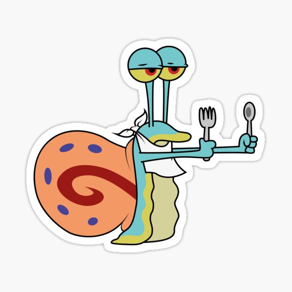 "Hungry Gary the Snail" Sticker for Sale by swiftygifty-art | Redbubble