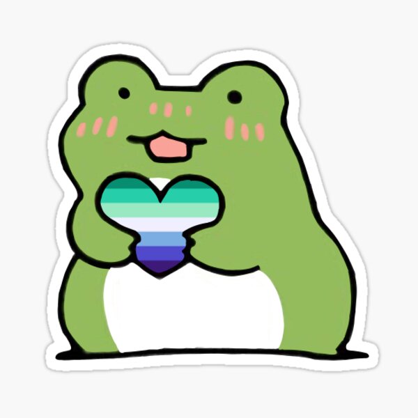"a green frog with a MLM flag " Sticker for Sale by Leloely- | Redbubble