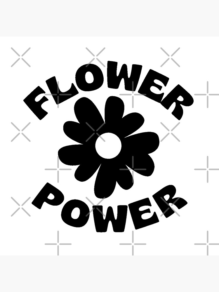 "Flower Power - Black Letters" Poster for Sale by SimplyMots | Redbubble