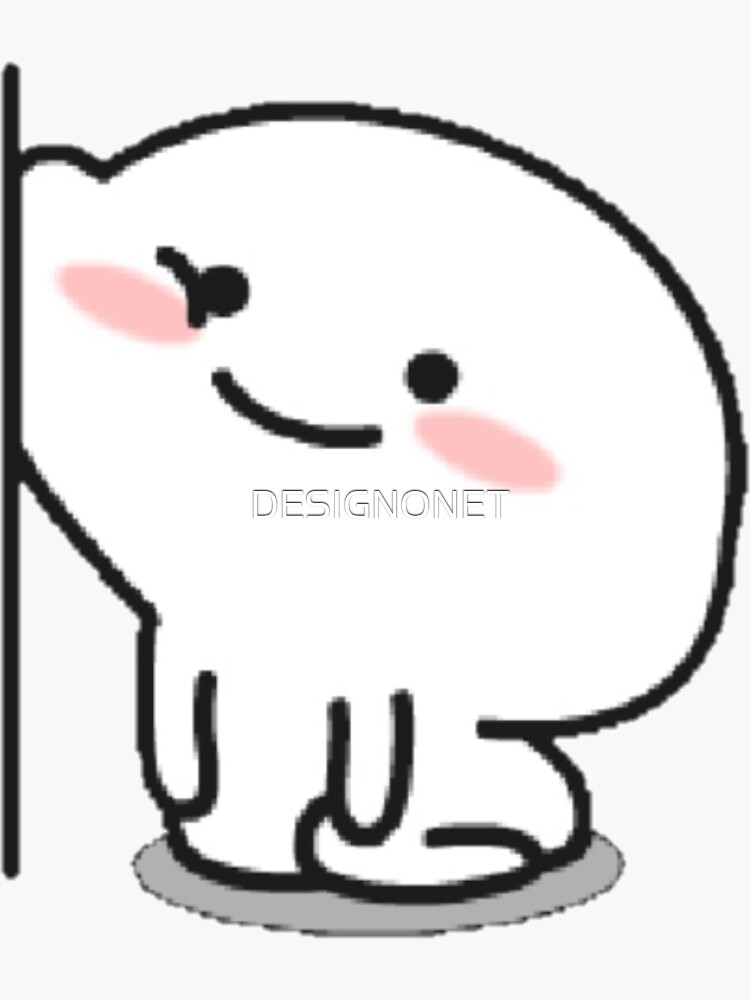 "Lovely Cute Quby Cheek Meme Face" Sticker for Sale by DESIGNONET ...