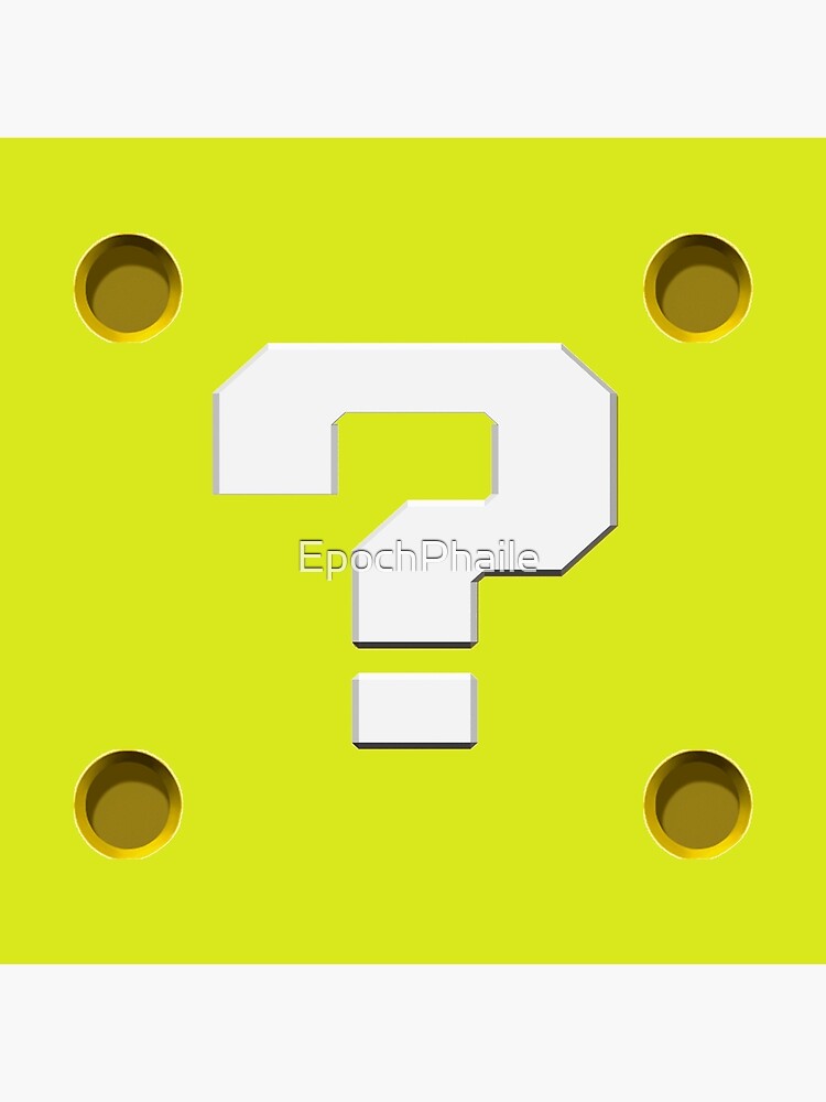 "Question Mark Block" Throw Pillow for Sale by EpochPhaile | Redbubble
