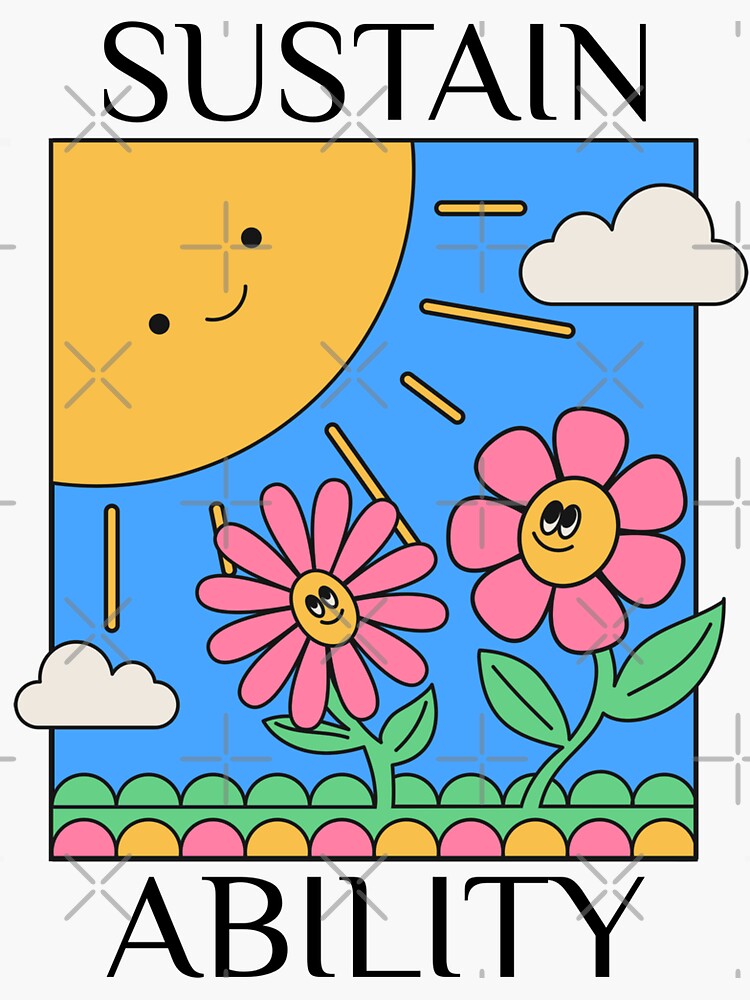 "Sustainability" Sticker for Sale by pixelplaza | Redbubble