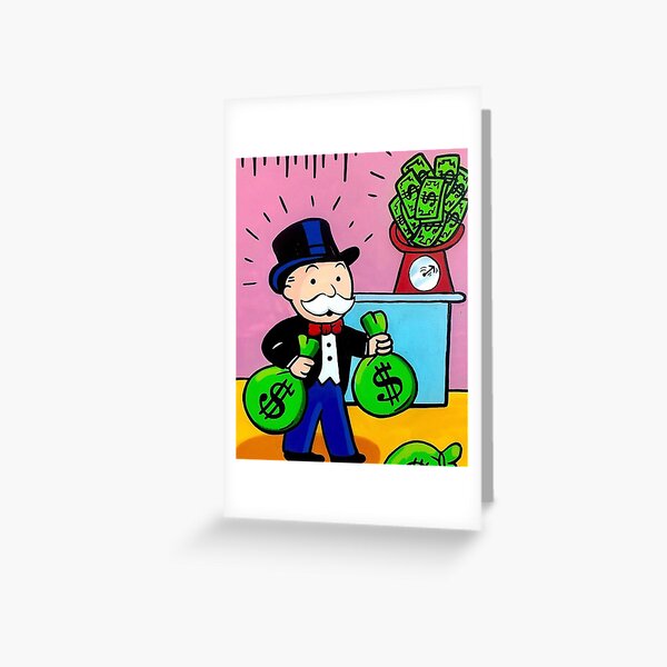 "Monopoly Man Money bag" Greeting Card for Sale by DleVerified | Redbubble