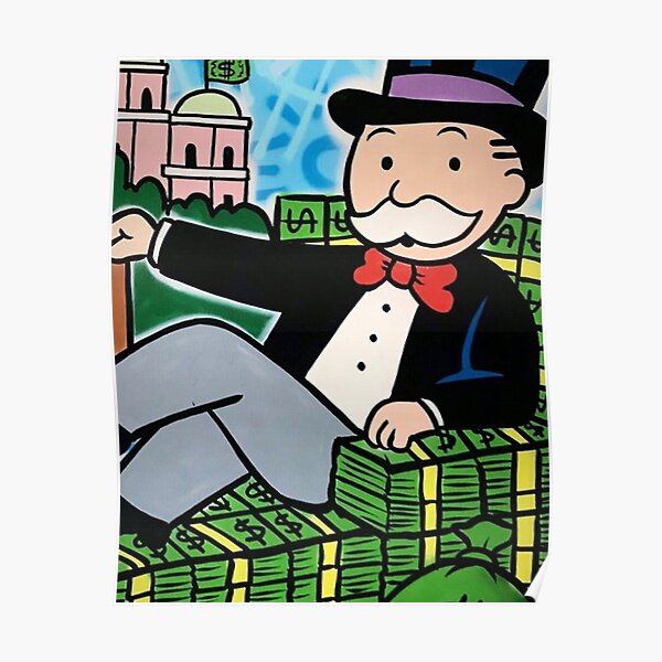 "Monopoly Man - Sitting on Money" Poster for Sale by DleVerified ...