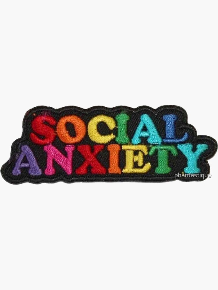 "Social Anxiety" Sticker for Sale by phantastique | Redbubble