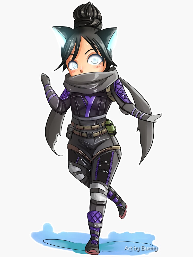 "Neko Chibi Wraith" Sticker for Sale by FangKagamine | Redbubble