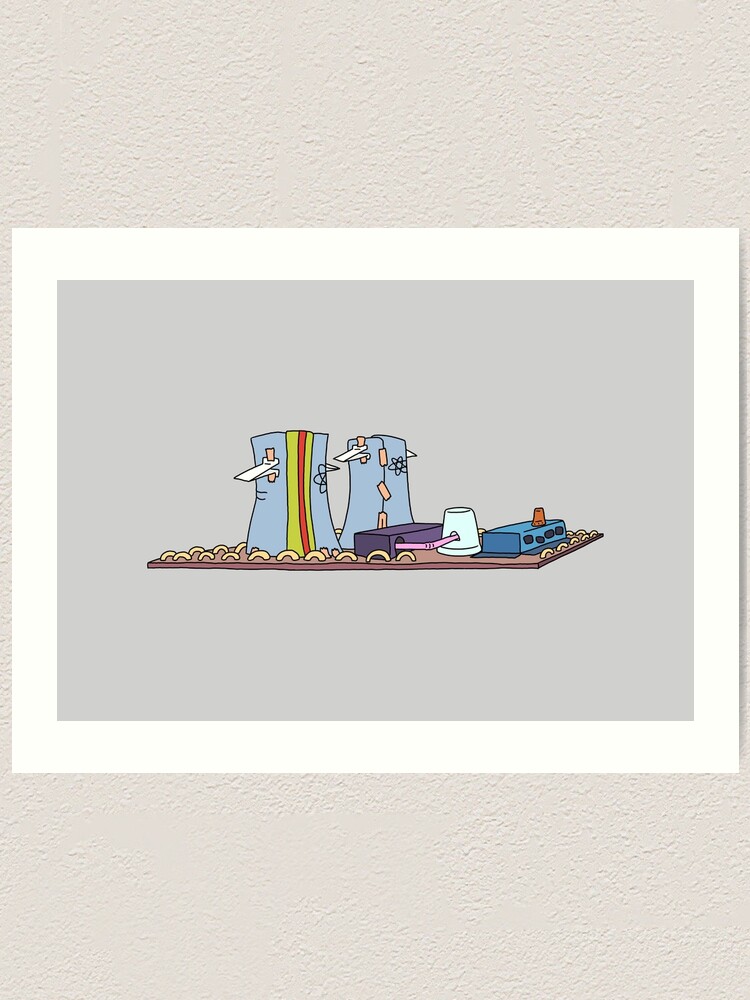 "Simpsons Homer’s Nuclear Power Plant Model" Art Print for Sale by ...