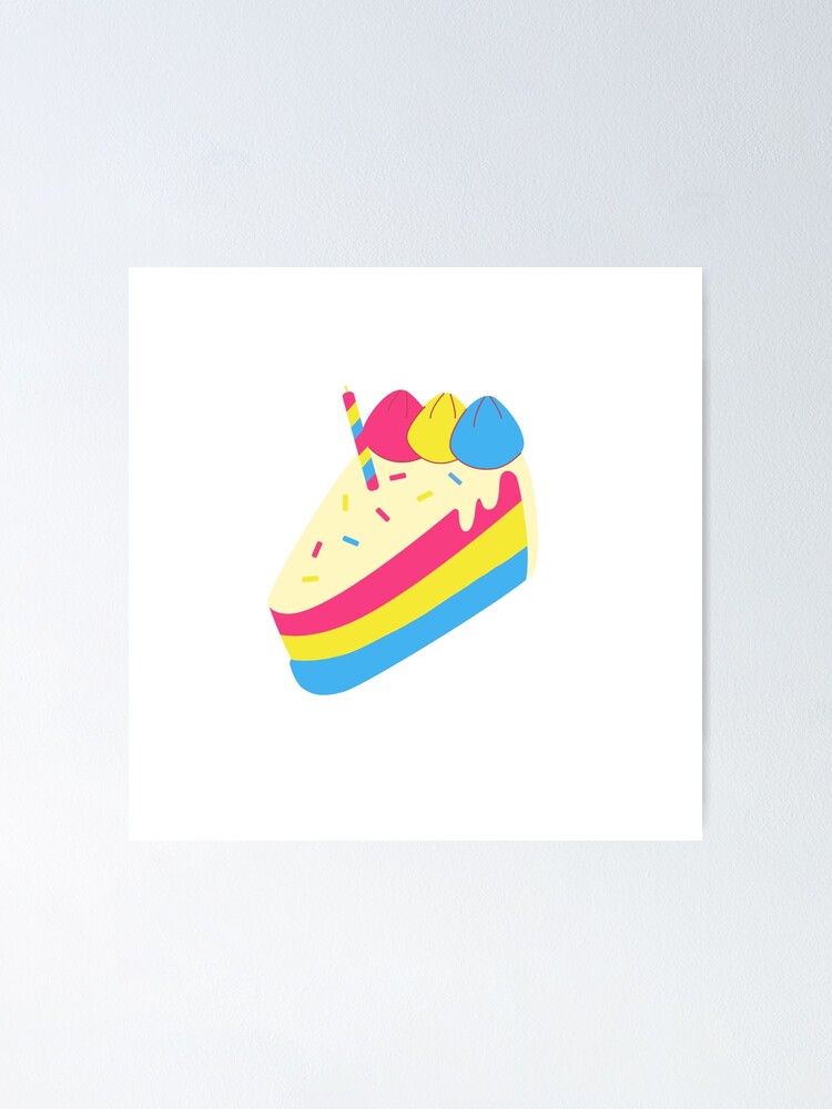 "Subtle Pansexual Cake. pansexual cake. pansexual birthday cake" Poster ...