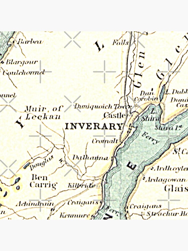 "INVERARY & surrounding area map 1898" Poster for Sale by yourscotland ...