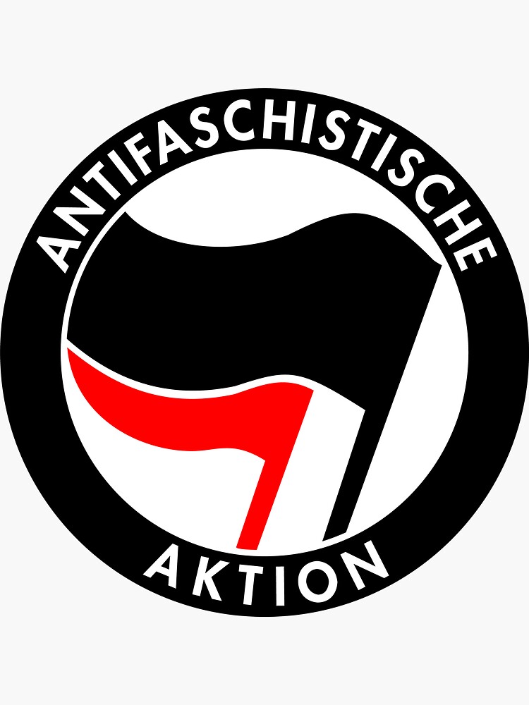 "Antifaschistische Aktion" Sticker for Sale by beccaooo | Redbubble