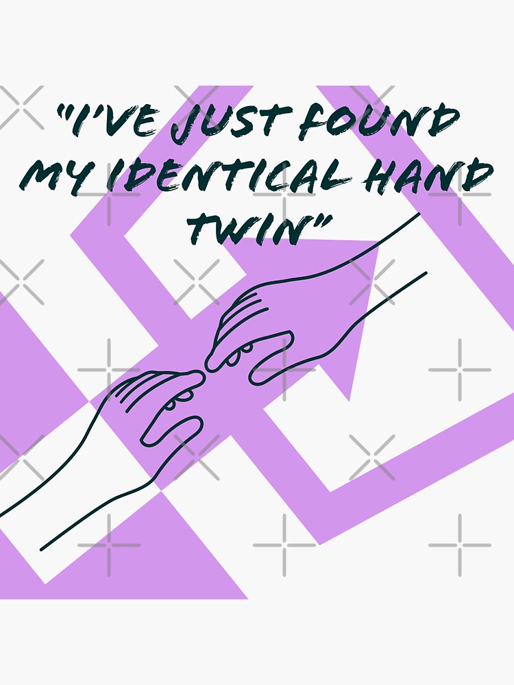 "Identical Hand Twin" Sticker for Sale by lukehannam98 | Redbubble