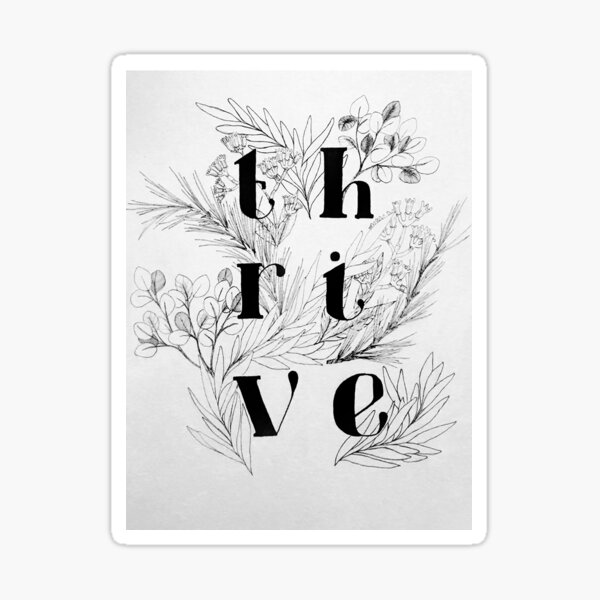 "Thrive Illustration" Sticker for Sale by choosejoy | Redbubble