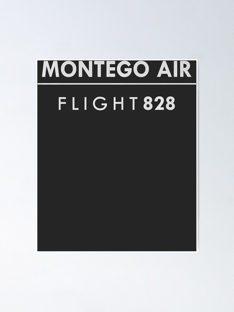 "Jamaica Montego Air Flight 828 Mens Womens Manifest Premium" Poster by ...