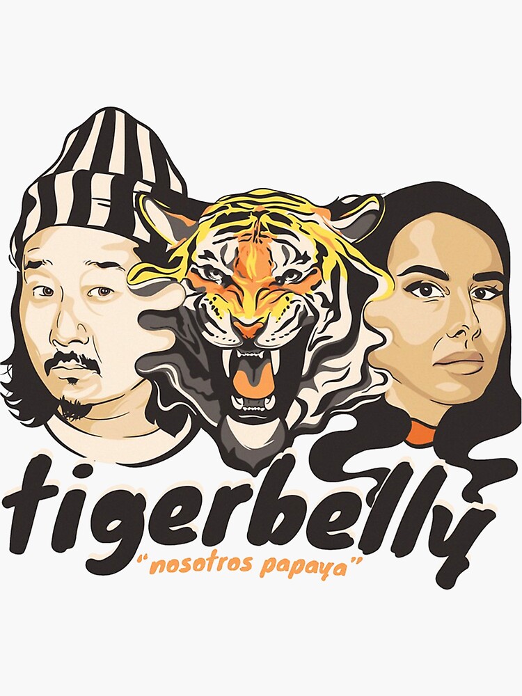 "TigerBelly Podcast Design Gift Shirt Tiger Art t shirt" Sticker by IreneAlvarado | Redbubble