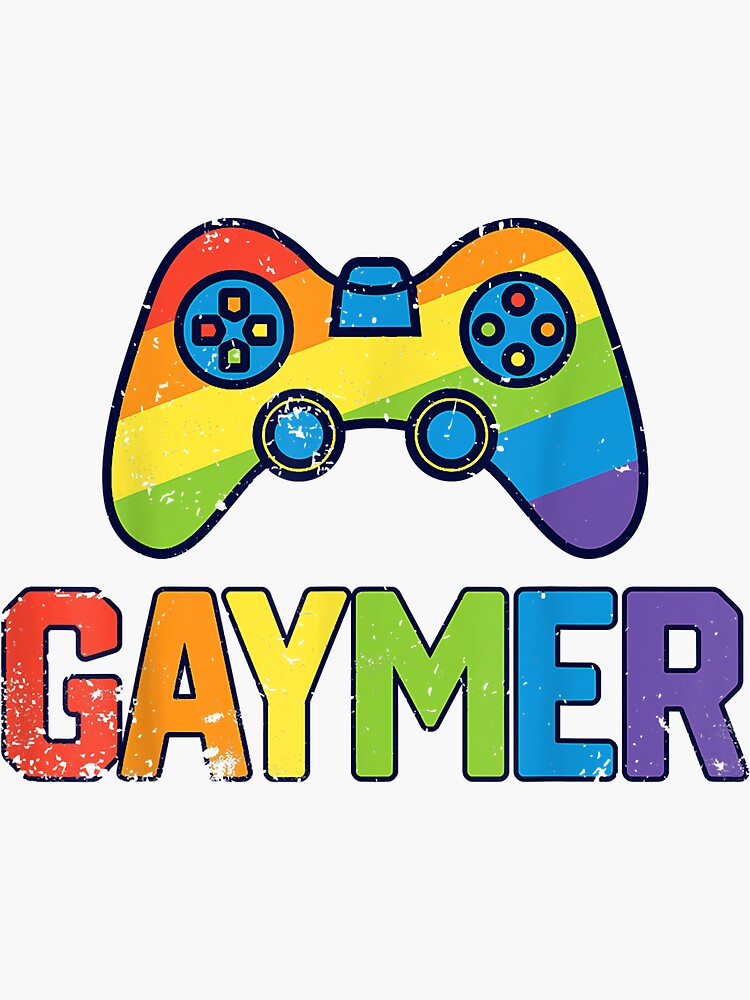 Gaymer Gamer Gay Pride Lgbt Lesbian Rainbow Flag Sticker For Sale By