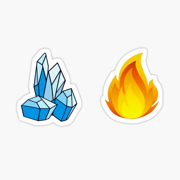 "Shoto Todoroki Fire and Ice Set" Sticker for Sale by KawaiiDesignsCo ...